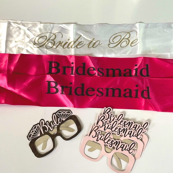 Accessories | Bride To Be Bridesmaid Sash Plus Fun Party Favor Face ...